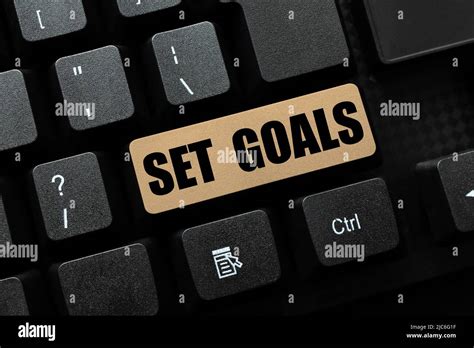 Inspiration showing sign Set Goals. Business idea Defining or achieving something in the future ...