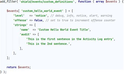 Extend Activity Log With Custom Events Shield Security For Wordpress
