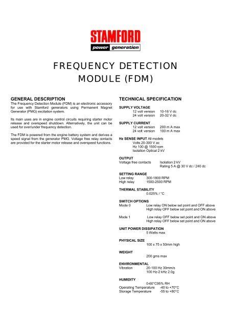 Frequency Detection Module Fdm Frontier Power Products