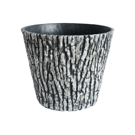 Faux Wood Effect Oak Bark Plastic Planter From China Manufacturer KAILAI Plastics