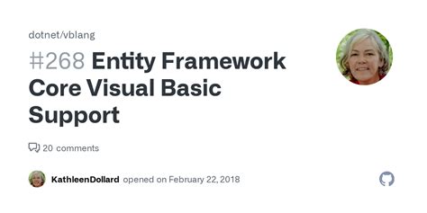Entity Framework Core Visual Basic Support Issue 268 Dotnet Vblang