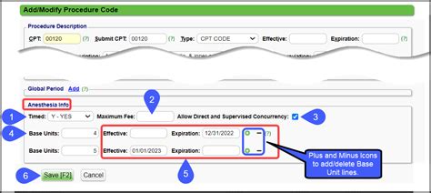 Anesthesia Procedure Codes Base Units Concurrency