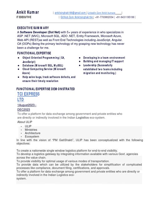Ankit Kumarresume Full Stack Dot Net Developer Pdfn Pdf Mobile