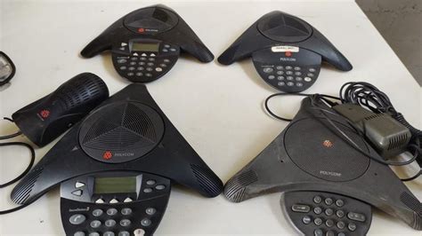04 Unidades Áudio ConferÊncia Polycom Usado Sem Teste Ref 141