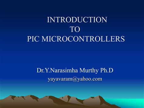 Pic Microcontrollersppt Operating Systems Computer Software And Applications