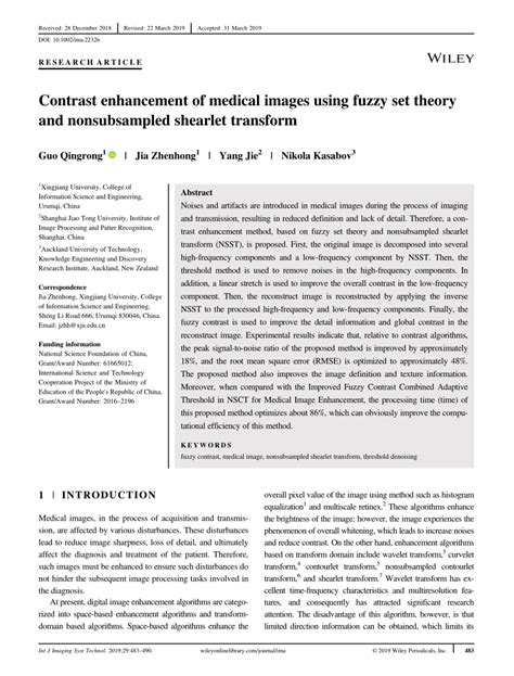 contrast enhancement of medical images using fuzzy set theory and
