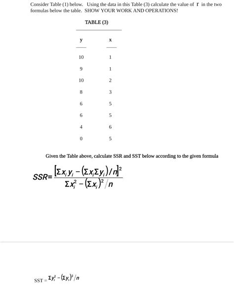 Solved Consider Table 1 Below Using The Data In This