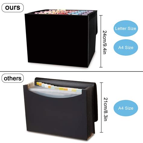 Bluepower Accordian File Organizer 26 Pockets Expanding Filing Box Letter Size Folder Accordion