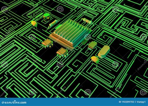 Microchip Power And Speed Presentation Of The New Microchip Processor Of A Computer Cpu