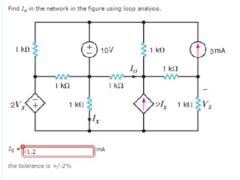 Solved Find Io In The Network In The Figure Using Loop Chegg Com