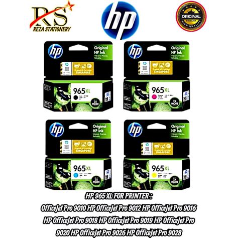 Jual Tinta Cartridge Hp 965 Xl Original100℅ For Printer Hp 9012 Hp 9016 Hp 9018 Hp 9019 Hp