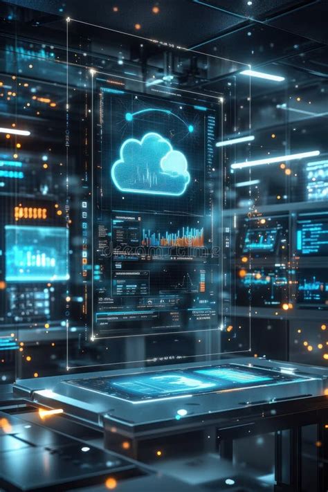 Cloud Analytic Tools An Immersive 3d Hologram Illustrating A Detailed