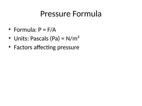 Pressureigcse For Pressure For Year Pptx