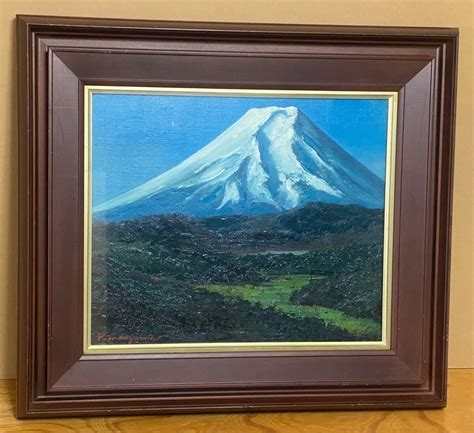 Yahoo オークション 真作 油彩画 油絵 高山勝雄 【富士の風景】 F8号
