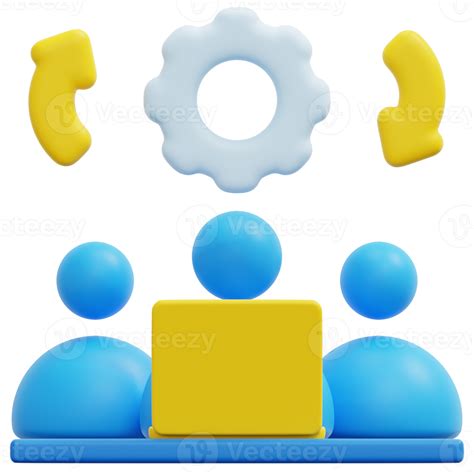 Teamwork 3d Render Icon Illustration 21616887 Png