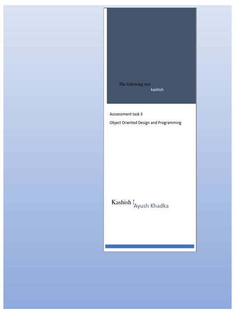Oodp Task 3 Pdf Computing Computer Programming