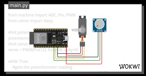 Servo Potentiometer Wokwi Esp32 Stm32 Arduino Simulator