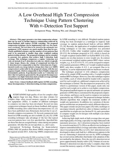 pdf a low overhead high test compression dokumen tips