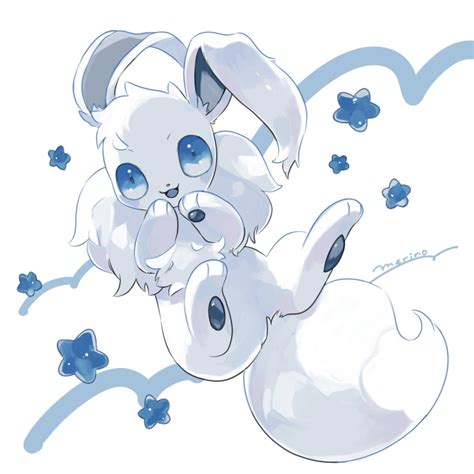 Safebooru Alternate Color Blue Eyes Blush Eevee Full Body Highres