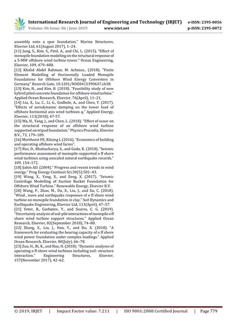 Irjet Seismic Analysis Of Offshore Wind Turbine Foundations Pdf