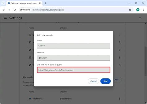 setting chatgpt as your default search engine in edge and chrome on
