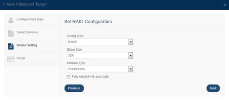 create raid5 device for iscsi target