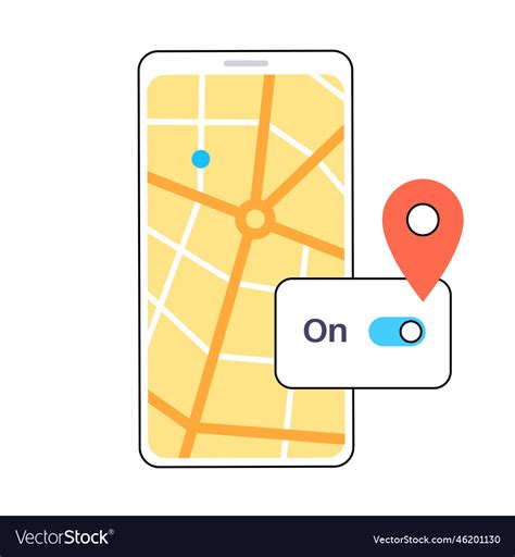 Gps Activation Toggle Royalty Free Vector Image