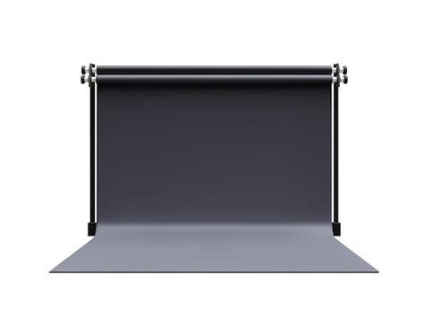 흰색 배경 벡터 일러스트 레이 션에 고립 된 3d 현실 빈 전문 사진 스튜디오 프리미엄 벡터