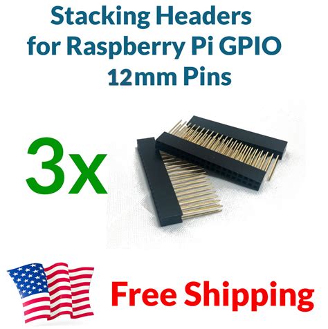 Stacking Gpio Header 3x Raspberry Pi
