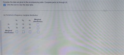 solved consider the data set given in the accompanying