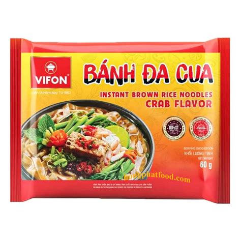 Vifon Crab Flavor Instant Brown Rice Noodle 60g Hong Phat