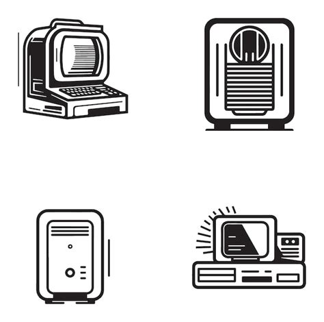 Premium Vector Dekstop Computer Vector Flat Minimal Icons