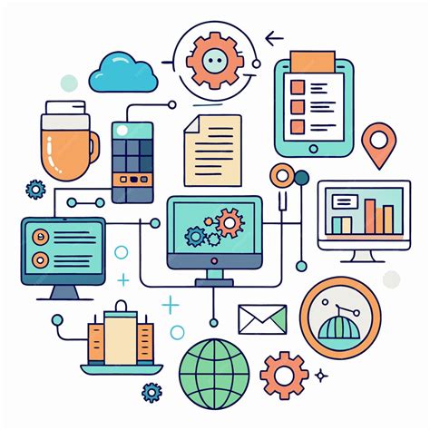 Digital Network Connected Devices And Apps Cloud Computing And Digital Marketing Premium Ai