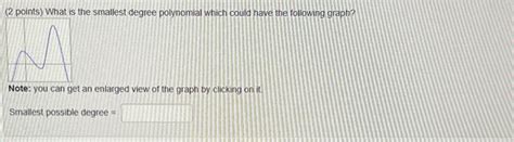 solved 2 points what is the smallest degree polynomial
