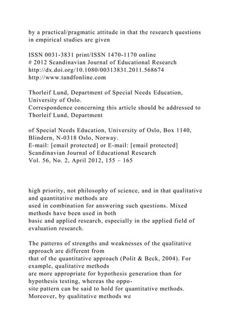 Combining Qualitative And Quantitative Approachessome Argumdocx