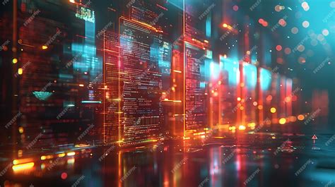 Abstract Network Grid With Files And Folders Futuristic Software