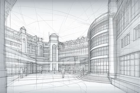 建筑设计线稿插画图片下载 正版图片600010391 摄图网