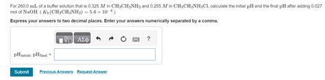 solved for 260 0 ml of a buffer solution that is 0 325m in