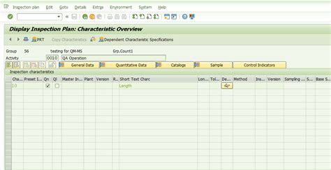 Sap Qm Qp03显示一个含有multiple Specs检验特性的检验计划 知乎