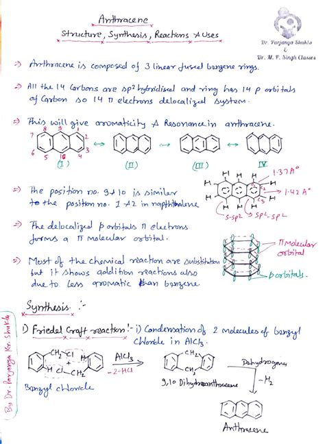 Solution Anthracene Structure Synthesis Reactions And Uses Studypool