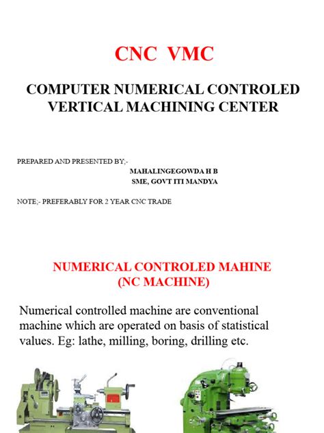 Cnc Vmc Pdf Numerical Control Machining