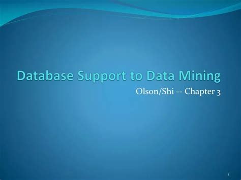 PPT Database Support To Data Mining PowerPoint Presentation Free Download ID 3764858