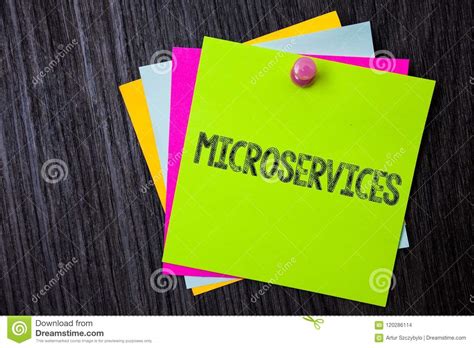 Word Writing Text Microservices Business Concept For Software