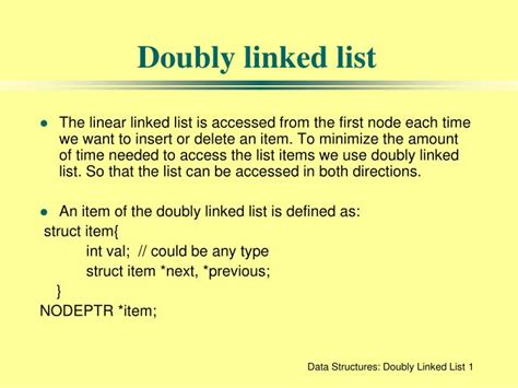 Ppt Doubly Linked List Powerpoint Presentation Free Download Id