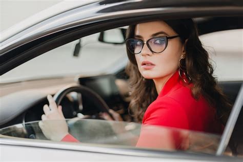 Free Photo Beautiful Sexy Rich Business Woman In Red Suit Driving In White Car Wearing Free Photo Beautiful Sexy Rich Business Woman In Red Suit Driving In White Car Wearing