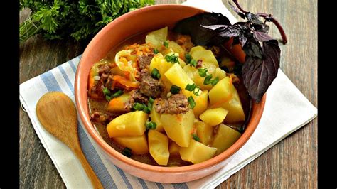 Как приготовить тушеную картошку рецепт приготовления Тушеная картошка с мясом Youtube