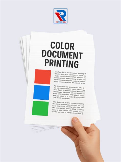 A4 Color Document Printing Colorful Prints Made Easy