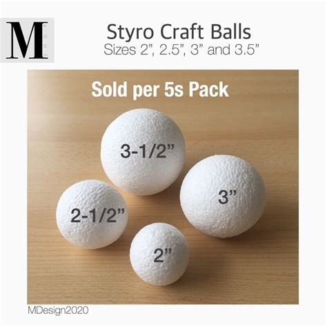 Styro Craft Balls 10s And 5s Pack Hobbies And Toys Stationary And Craft