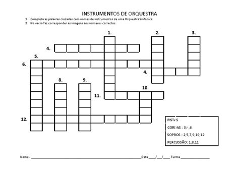 Cruzadinha Instrumentos De Orquestra Pdf