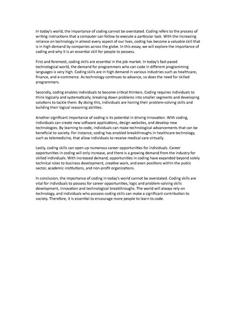 The Importance Of Coding In Today S World The Importance Of Coding Cannot Be Overstated